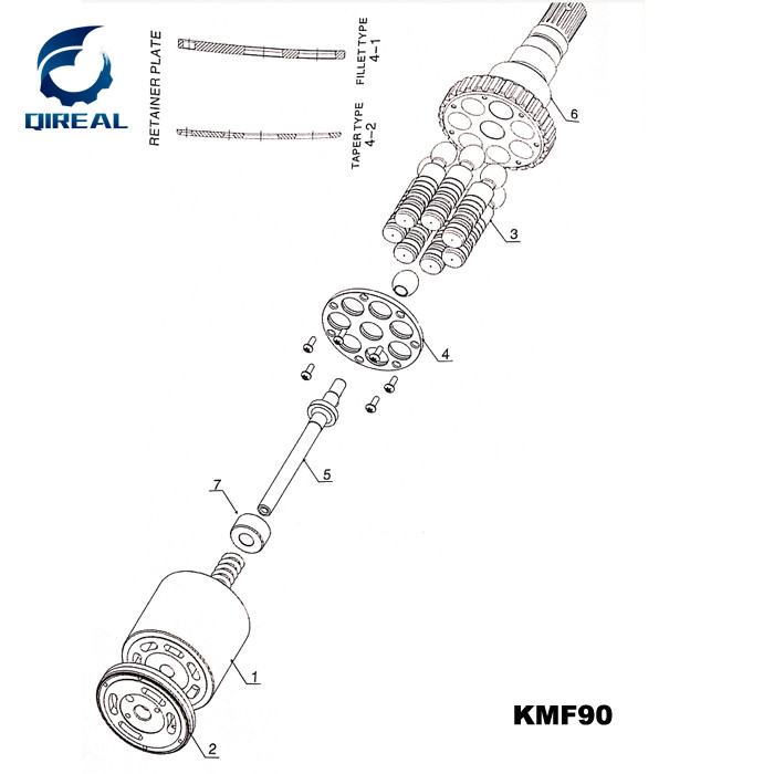 KMF40 KMF90 KMF230 Swing Motor Pump Parts Excavator Spare Parts