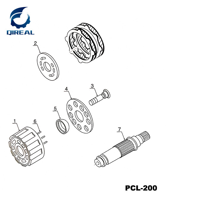 PCL-200-18B Hydraulic Swing Motor Spare Parts Repair Kit for Yuchai ...